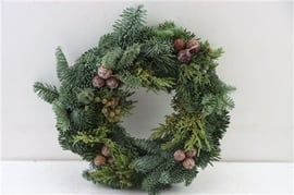 Abies Deco Nobilis Wreath Advent Half | Holex Flower